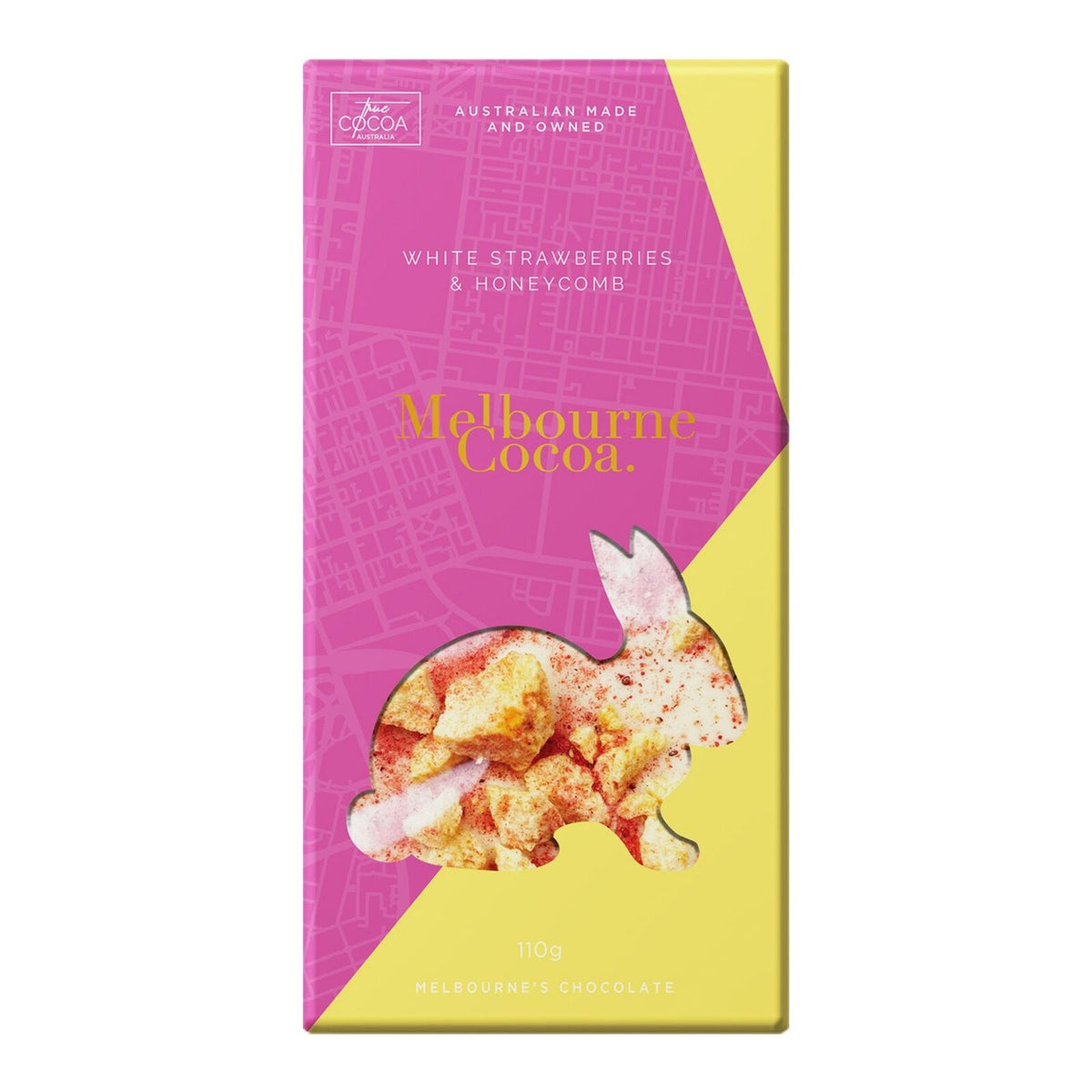 Melbourne Cocoa Flat Pack White Strawberries & Honeycomb Easter Egg Ba – Hepburn Springs General ...
